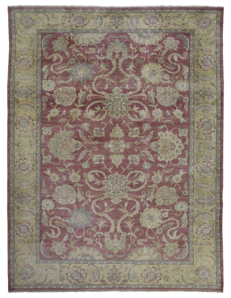 Red and Beige Fine Peshawar Area Rug 8'10X11'3