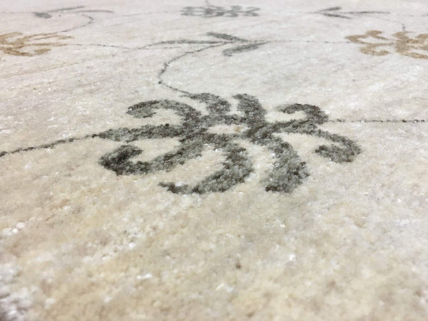 Beige Modern Floral Design Large Rug 9'7X13'9