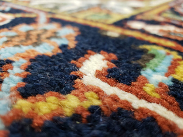 Red and Blue Serapi Oriental Area Rug 2'X3'2