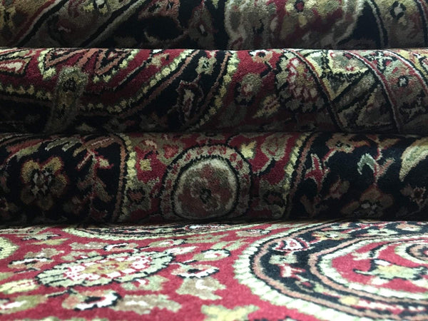 Very Fine Large Red and Black Tabriz Oriental Rug 8'X10'