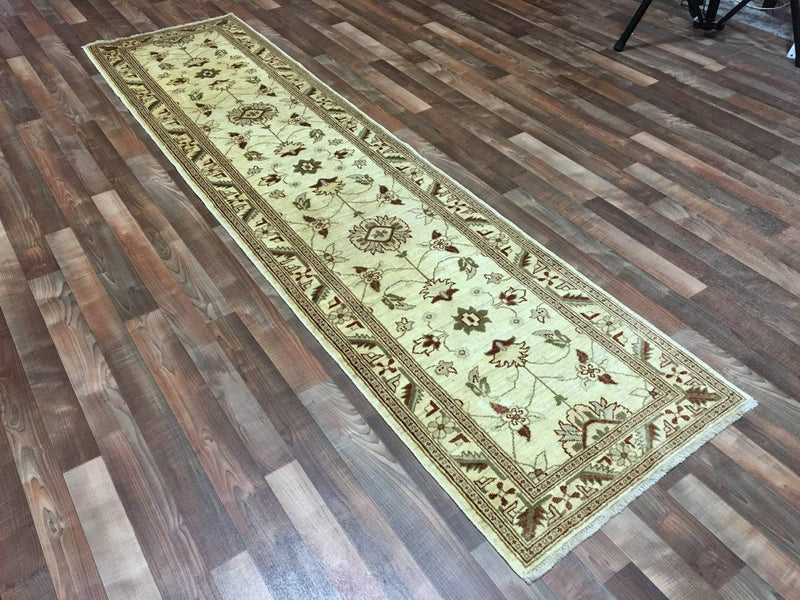 Beige Pakistan Peshawar Runner Rug 2'8X10'3